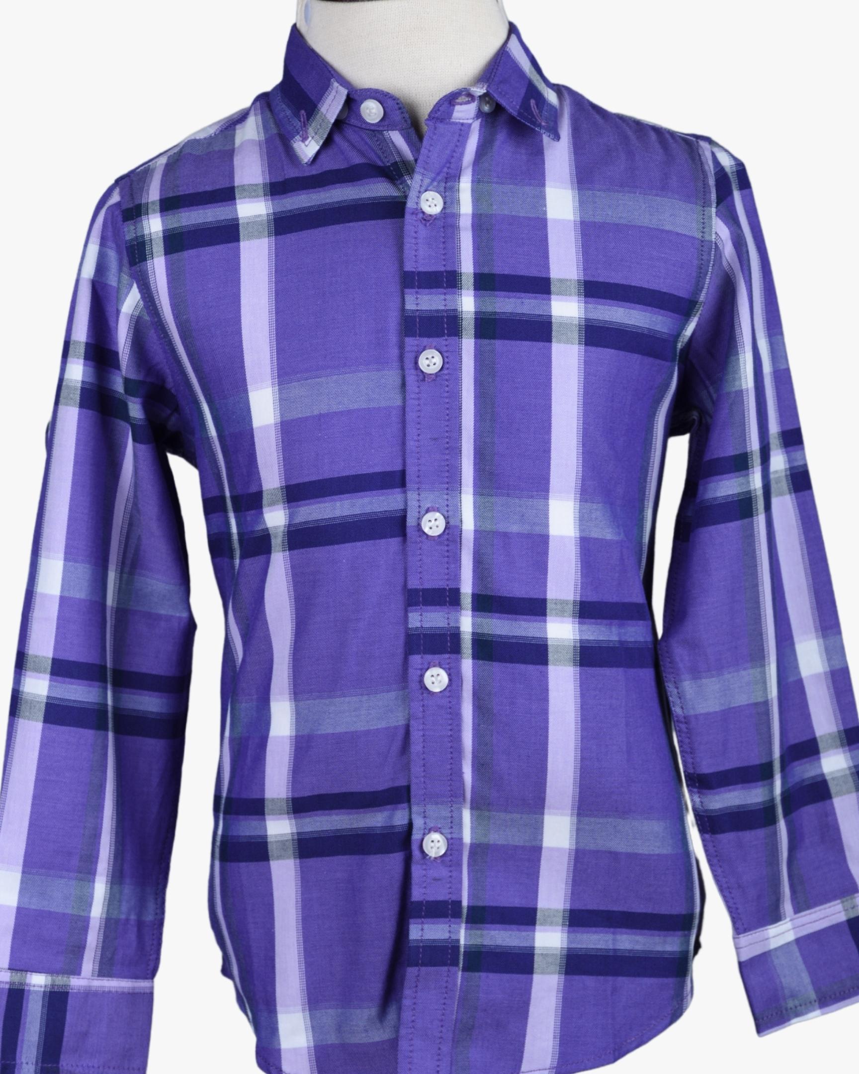 LOPSIDED PURPLE CHECK SHIRT – Little Giants
